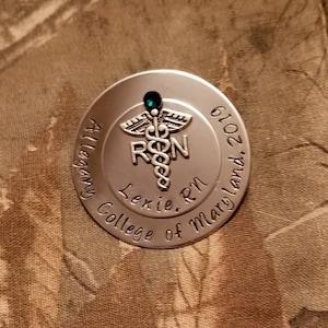 Personalized Nursing Pin / LPN BSN RN / Nurse Pin / Nursing Student ...