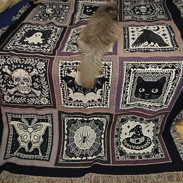 Indigo Dusty Blue Medieval Dragon Lovers Rug Mystic Fairycore Boho Art ...