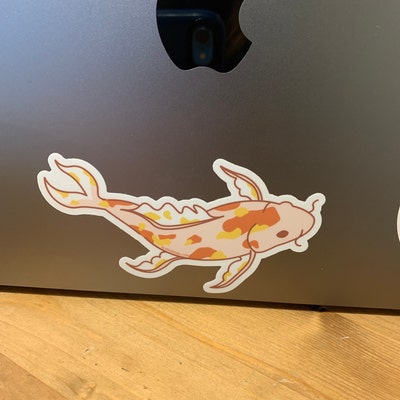Pink Koi Fish Vinyl Sticker - Etsy