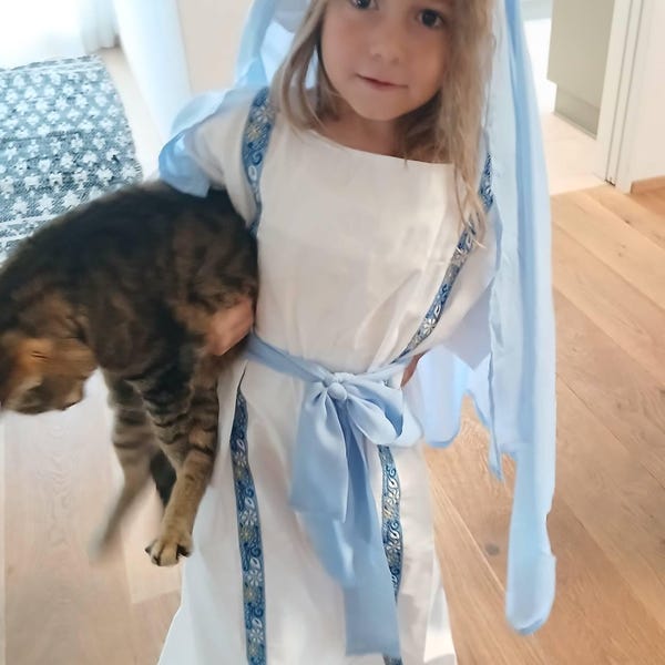 Blessed Mother Mary Costume for Girls - Etsy