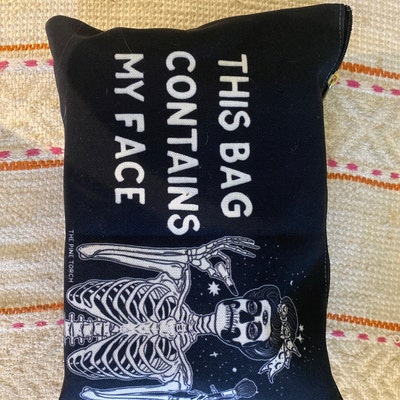 Skeleton Zipper Cosmetic Pouch, This Bag Contains My Face Zipper Pouch ...