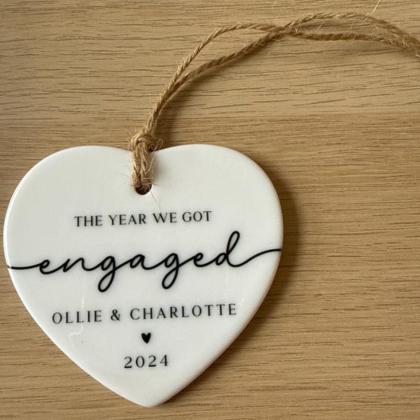 First Christmas Engagement Bauble, Newly Engaged Keepsake Gift, the ...