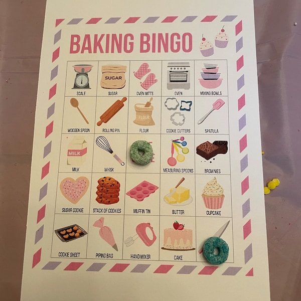 Baking Bingo, 30 Printable Baking Bingo Cards, Baking Birthday, Baking ...