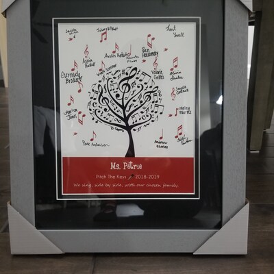 MUSIC Teacher Gift, Choir Teacher Art Print, Personalized With Student ...