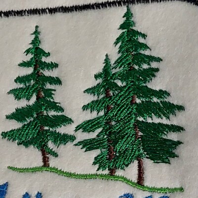 Evergreen Trees Machine Embroidery Design, Embroidery Designs, Machine ...