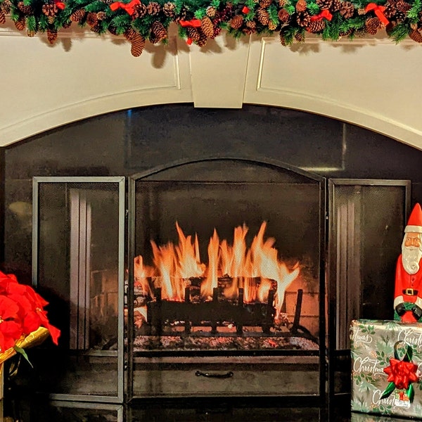 Fireplace Wall Decal: Peel and Stick Mural - Self-adhesive Vinyl - Etsy