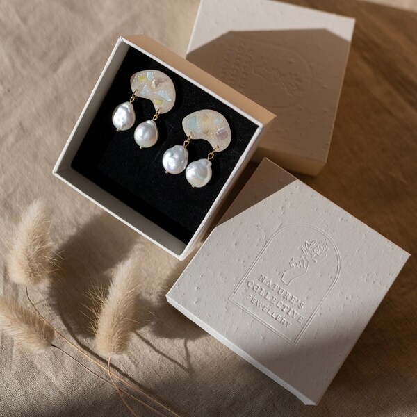 50pcs 9x9x3.5cm Jewelry Paper Box With Logo Custom Jewelry Package ...