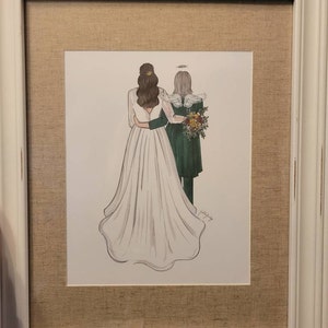 Custom Mother of the Bride Gift Drawing From Daughter in YOUR - Etsy