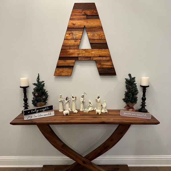 Large Wood Letters, Rustic Letter Cutout, Custom Wooden Wall Decor ...