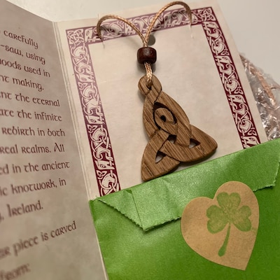 5000 Year Old Irish Bog Oak Celtic Knot Pendant, Celtic Love Knot ...