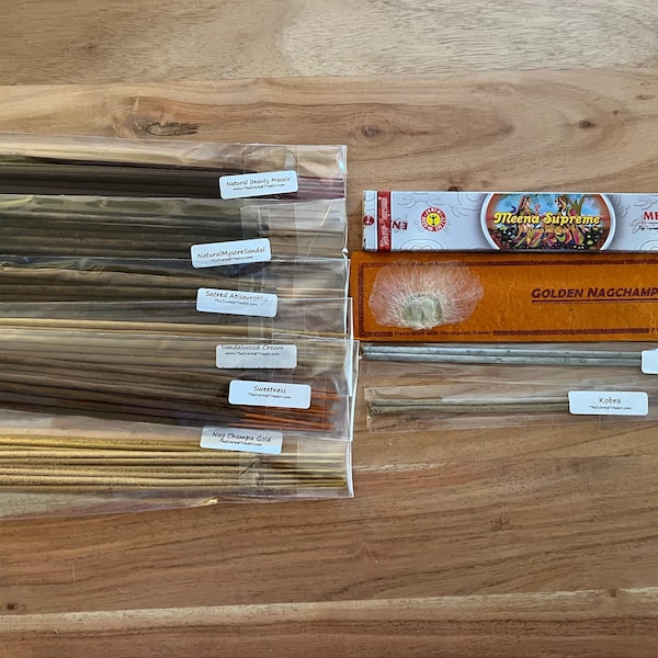 Vrindavan Flowers Incense Sticks, 20 Grams Handmade High Quality Temple ...