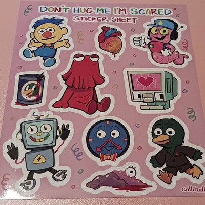 Dont Hug Me Im Scared DHMIS Die Cut Vinyl Sticker Sheet 6.5 X 5.5 10 ...