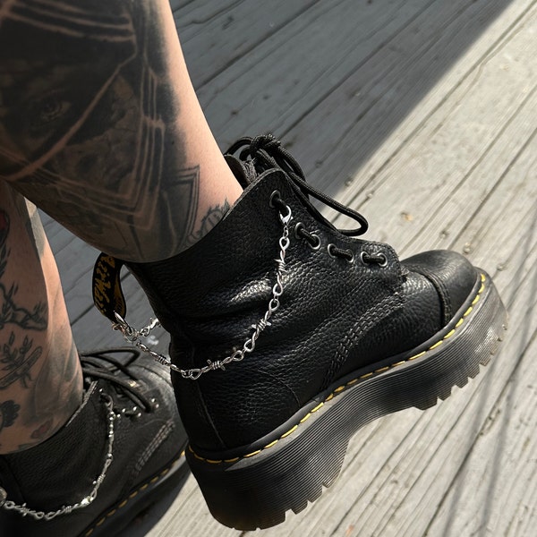 Barbed Wire Grunge Punk Chain Boot Charms Doc Marten - Etsy