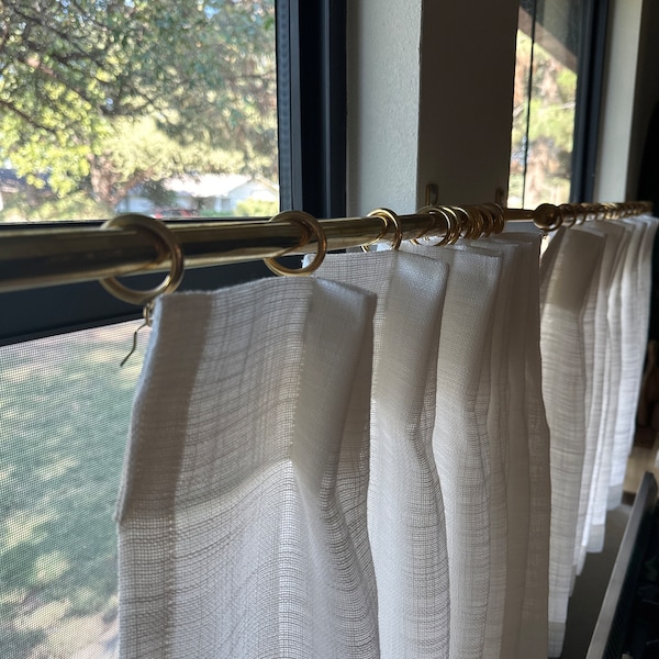 Handmade Unlacquered Brass French-style Curtain Rod With Rings - Etsy