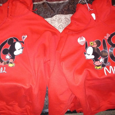 Mickey OR Minnie Custom Family Valentine's Christmas Custom HOODIES - Etsy