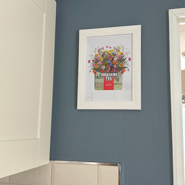 Yorkshire Tea Wildflower Art Print – Hand Drawn Cottage Kitchen Poster ...