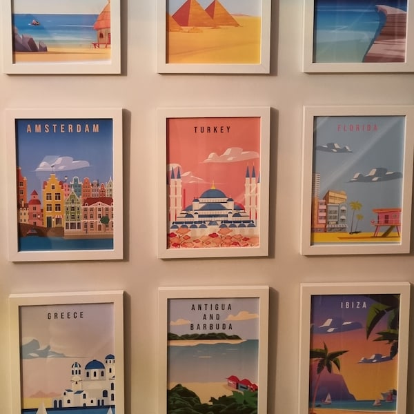 The Seven Wonders of the Ancient World Poster Art, 7 Wonders Wall ...