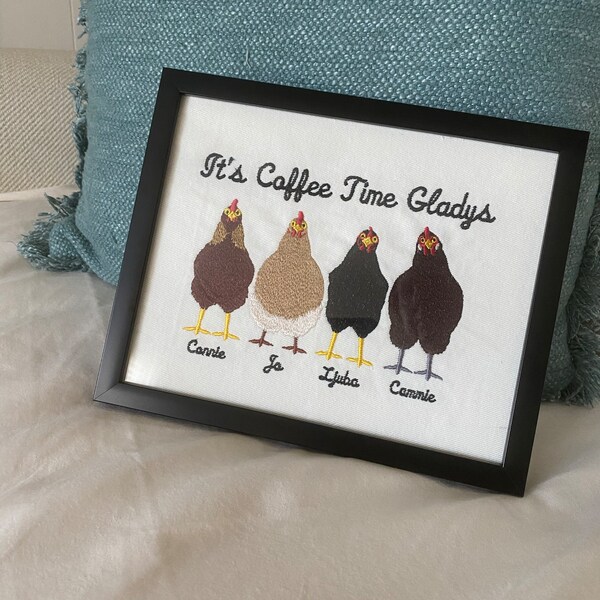 Chickens Embroidery Design, 3 Sizes, Instant Download - Etsy