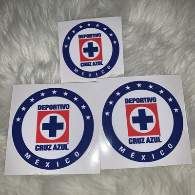 2 Pieces Cruz Azul La Maquina Futbol Mexico Decals Stickers Full Color ...