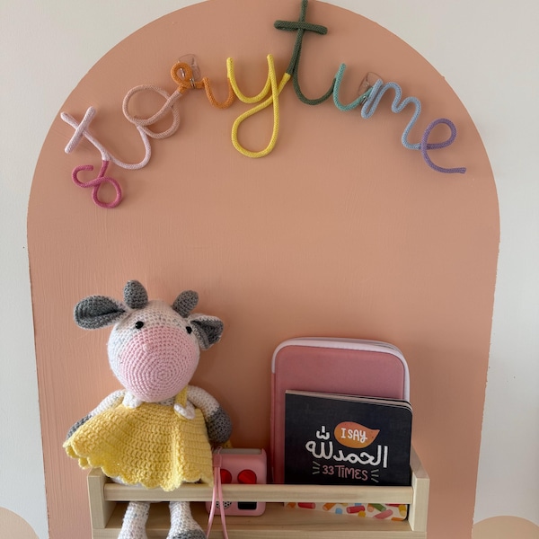 Curved Pastel Colours Storytime Wall Sign for Nursery , Kids Room ...