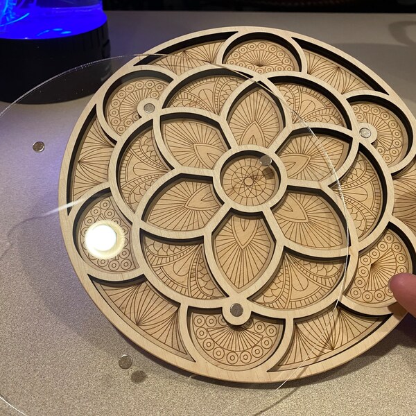 Wood Bead Organizer Tray With Lid flower, Bead Container, Bead Box ...