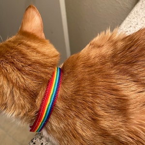 Cat Collar retro Rainbow Rainbow Cat Collar / Breakaway or Non ...