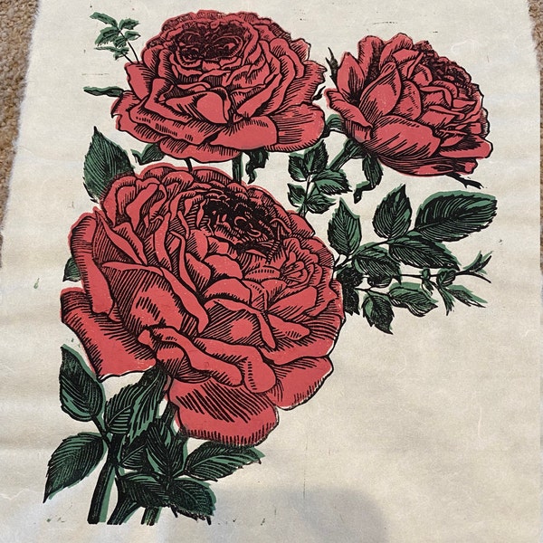 Monstera Deliciosa | Original Handmade Linocut Art Print | Thyme ...