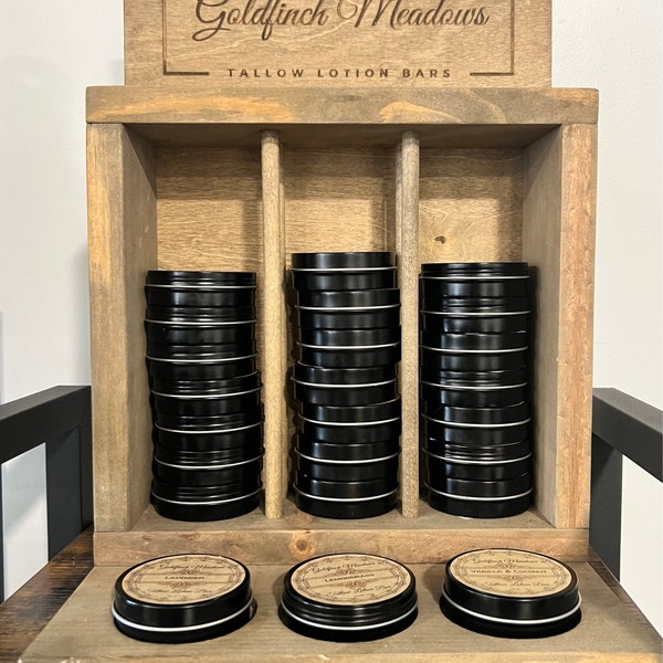 2 Oz Tin Display / 2 5/8" Tin Display / Solid Cologne Display / Lips ...