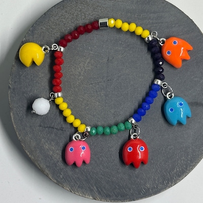 Pac-man Charm Set 5 Pc - Etsy
