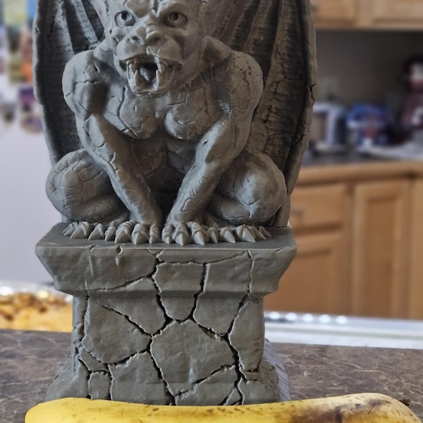 Gothic Gargoyle Statue – Detailed Library, Shelf, Bookcase, or Desk ...