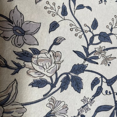 Floral Indian Indigo Blue Hand Block Printed Cotton Table - Etsy