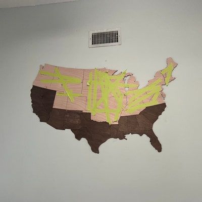 Marking Maps United States USA Wooden Photo Collage, Travel Wall Decor ...