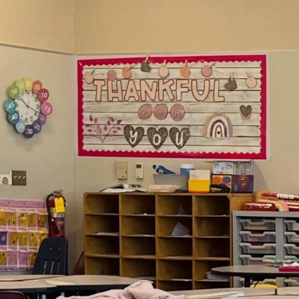 Thanksgiving Bulletin Board: "thankful for You" Classroom Decor ...