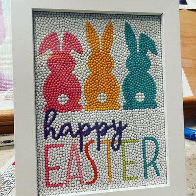 Happy Easter Diamond Art Kit - Etsy