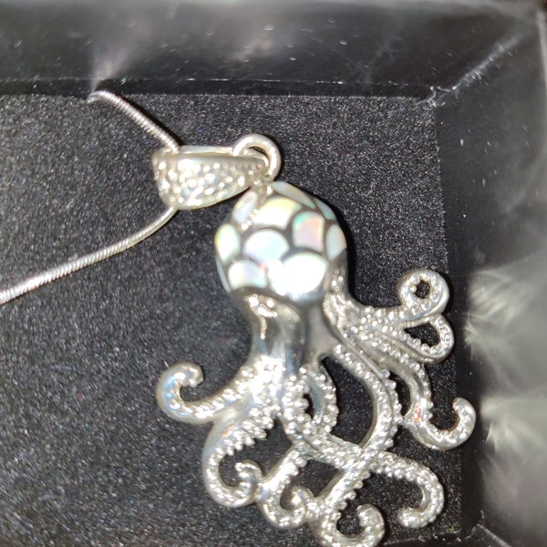 The Octopus 925 Silver With Abalone Shell or MOP Shell - Etsy
