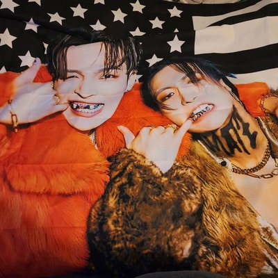 MOMO Twice America Flag Banner, Twice Members Kpop Flag, Twice Album ...