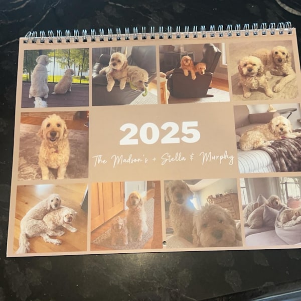 Custom Family Photos Calendar 2025,personalized Familly Photos Wall ...
