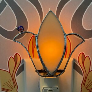 Red Heart Night Light Stained Glass Wall Plug In Valentines | Etsy