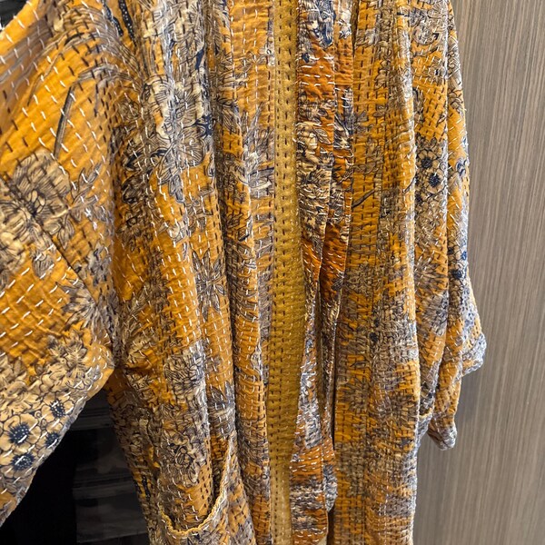 Robes Embroidery Kimono, Man's Robe, Handmade Robes, Kantha Kimono ...