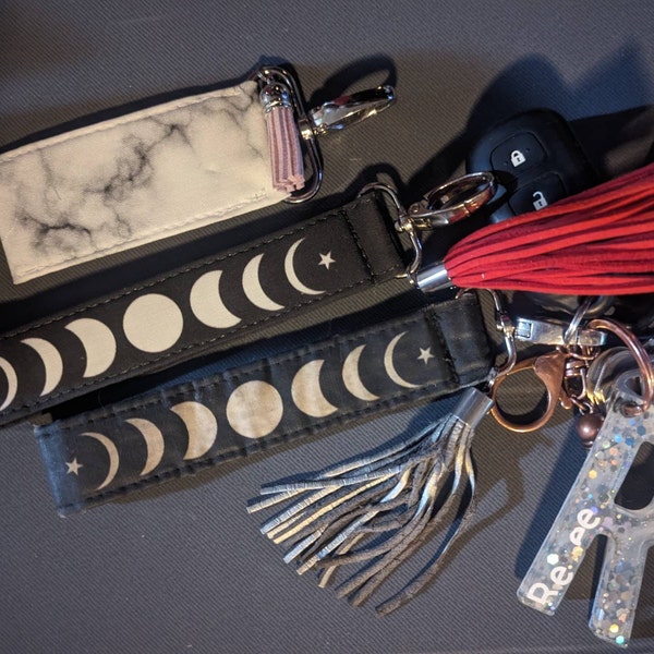 Moon Keychain Wristlet | Moon Phase Key Fob | Witchy Things | Moon ...