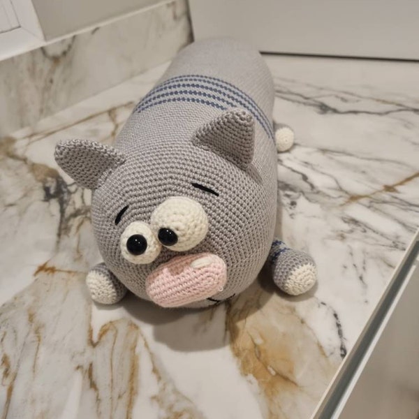 Crochet Pattern Pillow-roller Lazy Cat - Etsy