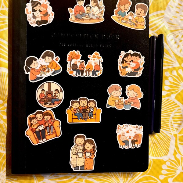 16-pack Autumn Woodland Friends Stickers Waterproof & Laminated for ...