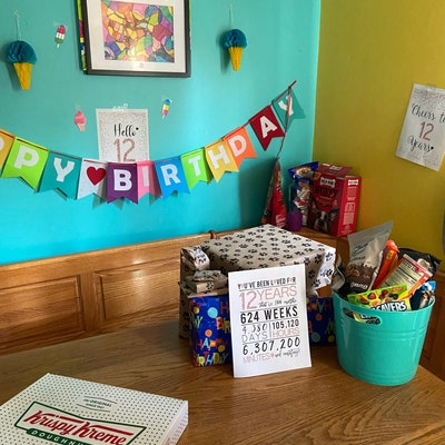 12th Birthday Signs Bundle Cheers to 12 Years Hello 12 - Etsy