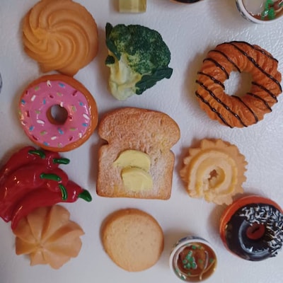 Slice of Cake Magnet, Miniature Polymer Clay Fake Food Magnets, Unique ...