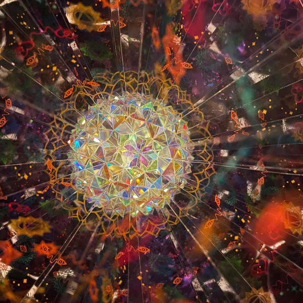 3D Kaleidoscope With a Cube Prism - Triangular Pyramid Shaped-blossom ...