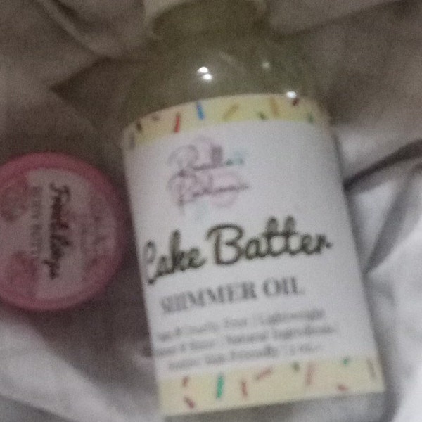 Cake Batter Shimmer Oil | Frosted Cupcake | Skincare | Body Oil | Skin ...