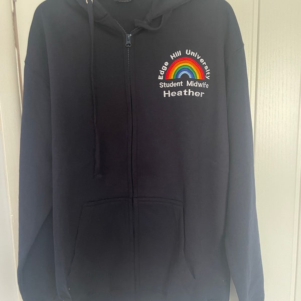 NHS Medical Zipped Hoodie, With Heart Design for NHS Cardiac Personnel ...