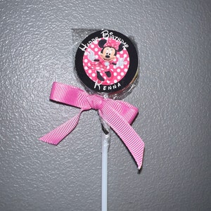 15 Minnie Mouse Birthday Candy Bar Wrappers Pink With Number | Etsy