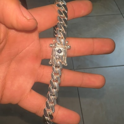 9mm 999 Pure Solid Silver Hand Made Cuban Link Chain 24in - Etsy