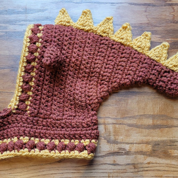 CROCHET PATTERN - Lucky Dragon Hood & Cowl - Crochet Hood Pattern ...